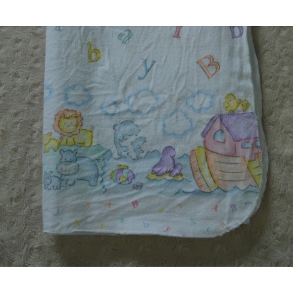 riegel | Bedding | Riegel Noahs Ark Baby Blanket Flannel Receiving ...
